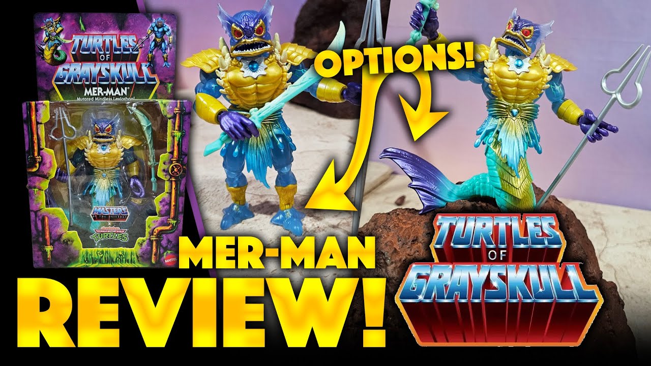 MOTU Origins Turtles Of Grayskull Mer-Man REVIEW! BEST Deluxe Figure ...