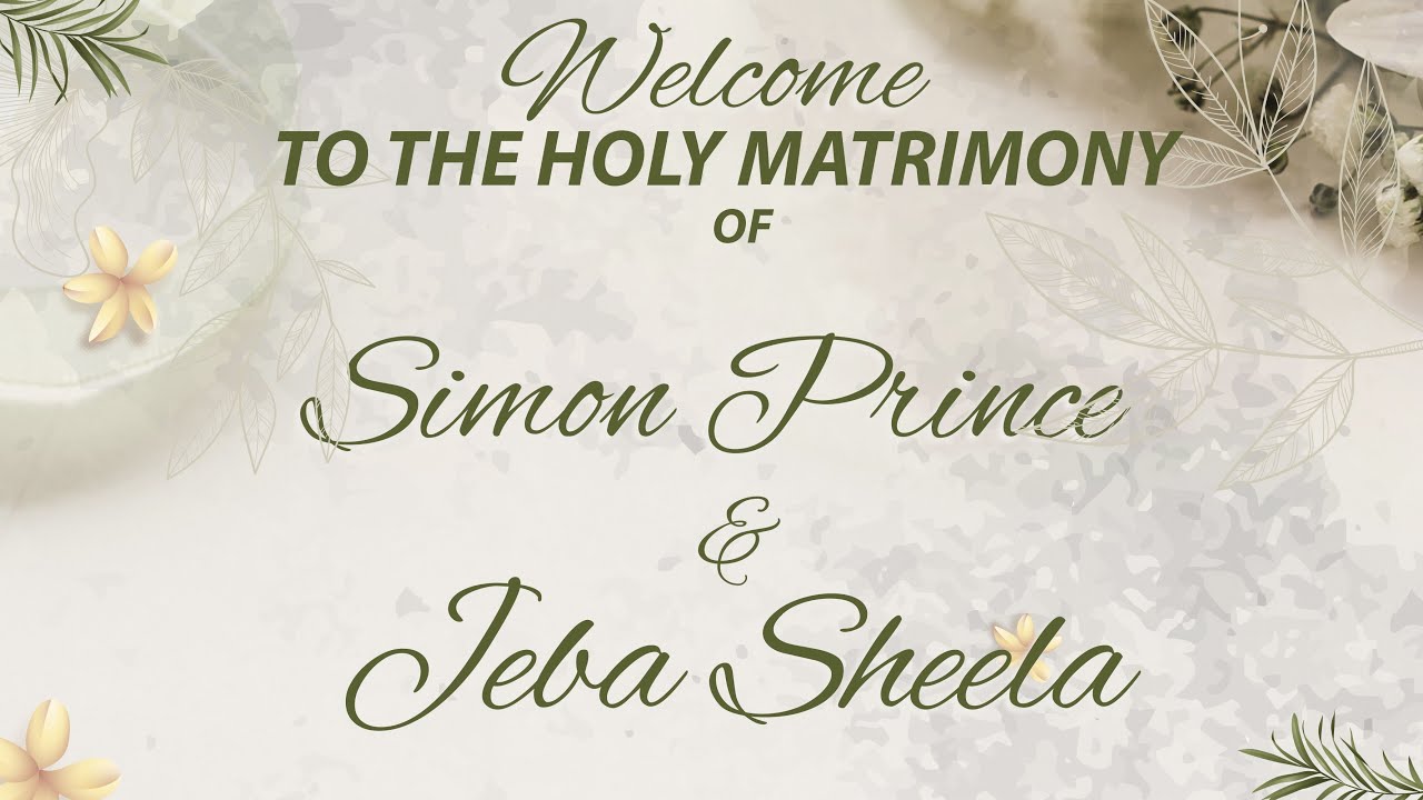 Simon Prince weds Jeba Sheela | HOLY MATRIMONY | 05 May 2025 - YouTube