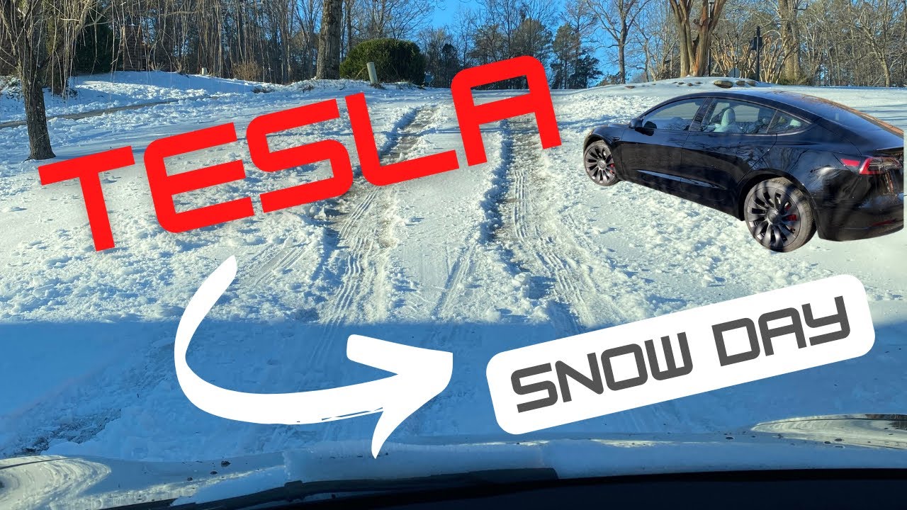 2022 Tesla Model 3's first snow day - YouTube