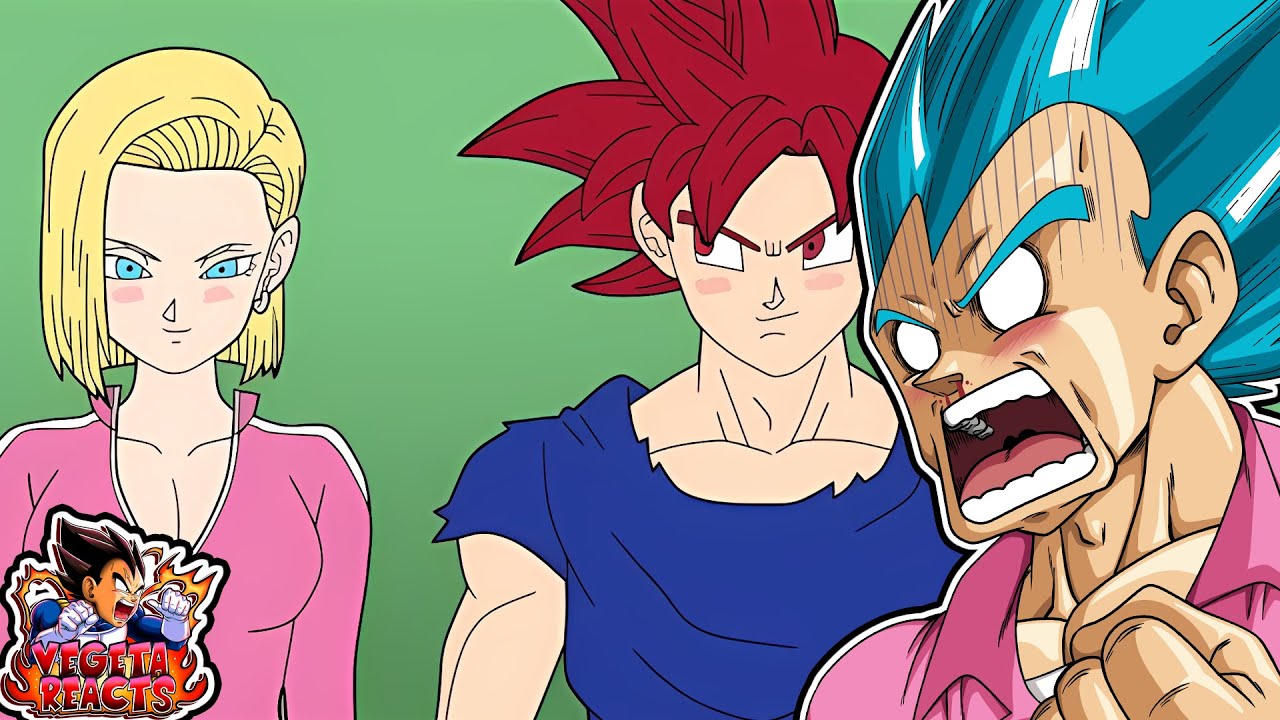 Vegeta Reacts To GOKU SAVES ANDROID 18 - YouTube