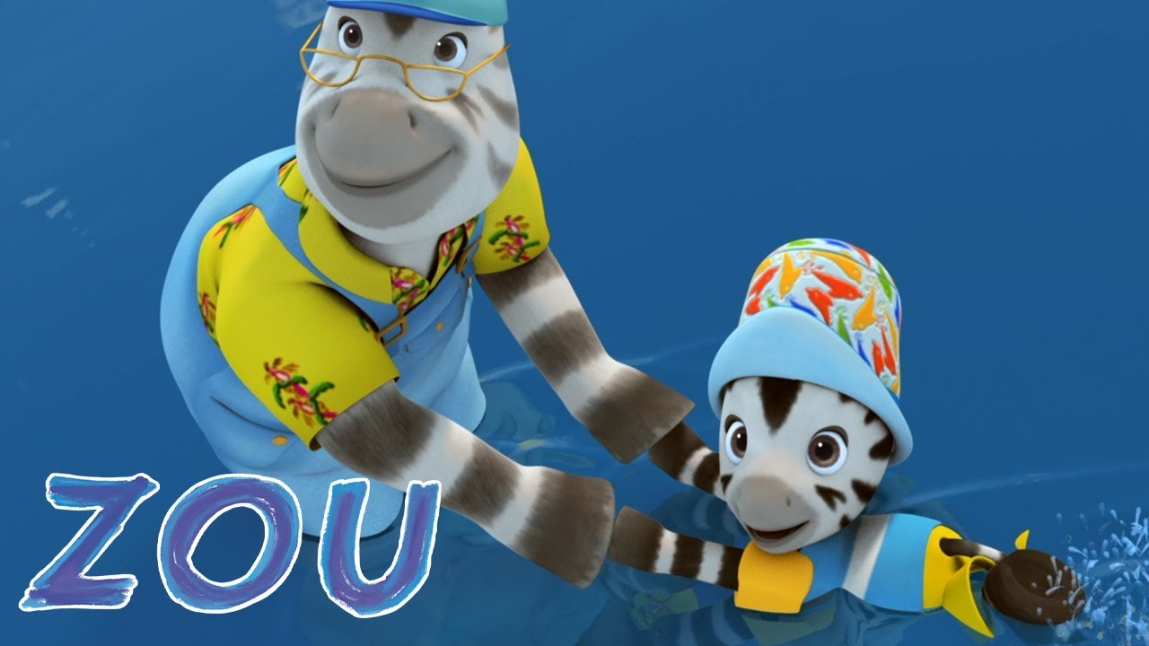 Zou learns to swim with Grandpa | ZOU in English - YouTube