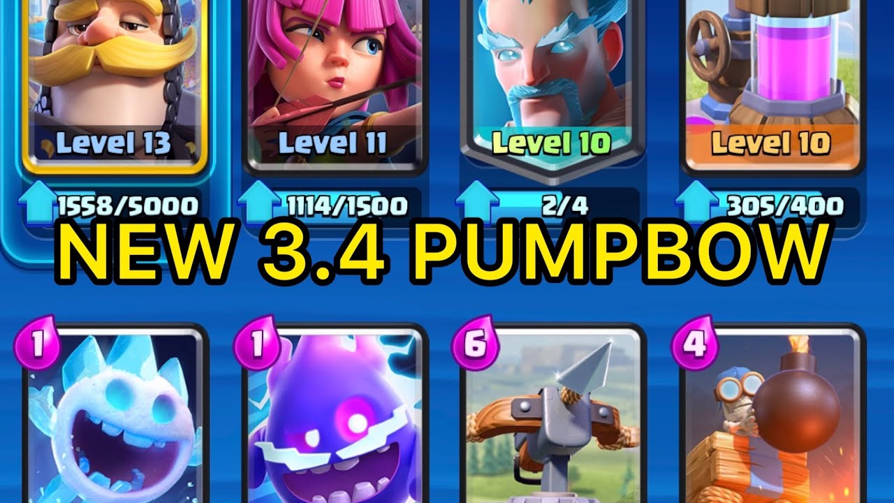 **NEW** 3.4 PUMP-BOW META DECK! Gameplay Tips Clash Royale - YouTube