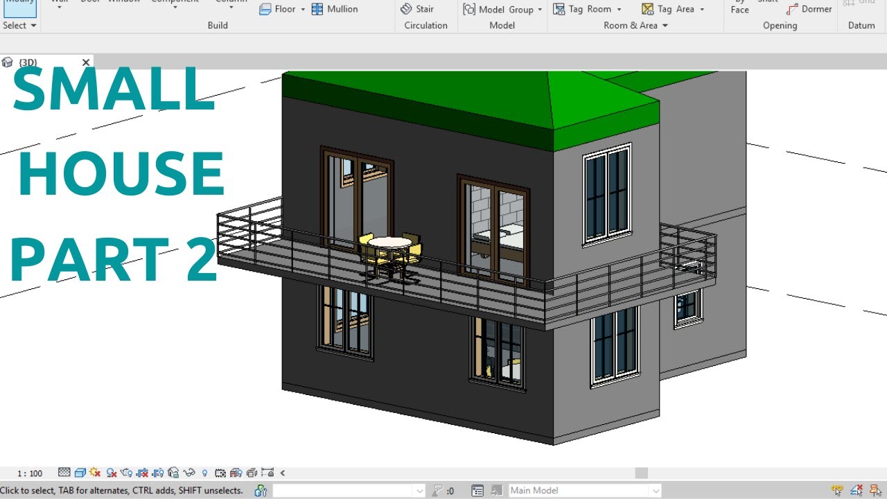 Small House Project in Revit-Part 2(Doors,Windows,Roof) (Greek Tutorial ...