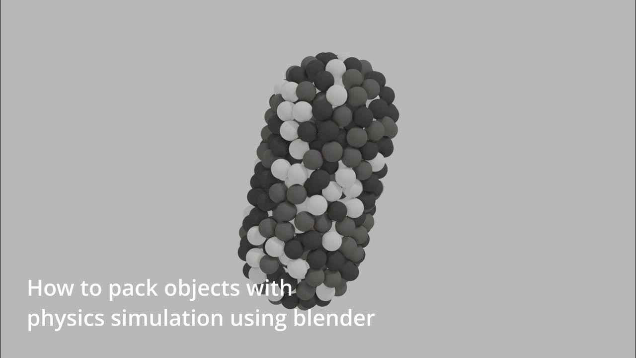 How to pack objects with physics simulation using blender - YouTube