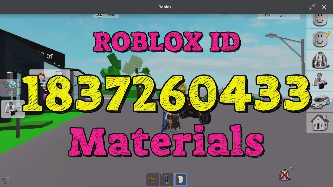 MATERIALS Roblox Song Codes - YouTube