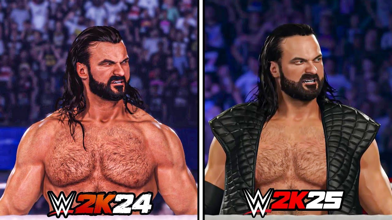 WWE 2K25 vs WWE 2K24 : More Graphics & Details Comparison - YouTube