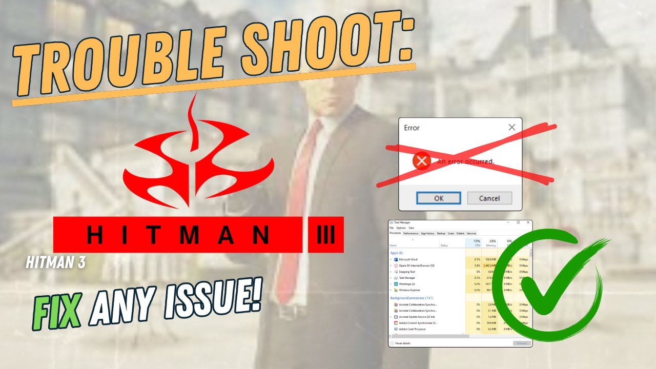 HITMAN 3 – How to Fix Crashing, Lagging, Freezing, black screen…– Full Tutorial - YouTube