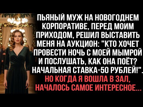 Муж выставил меня на аукцион за 50 руб на корпоративе.когда я вошла в зал,началось самое интересное