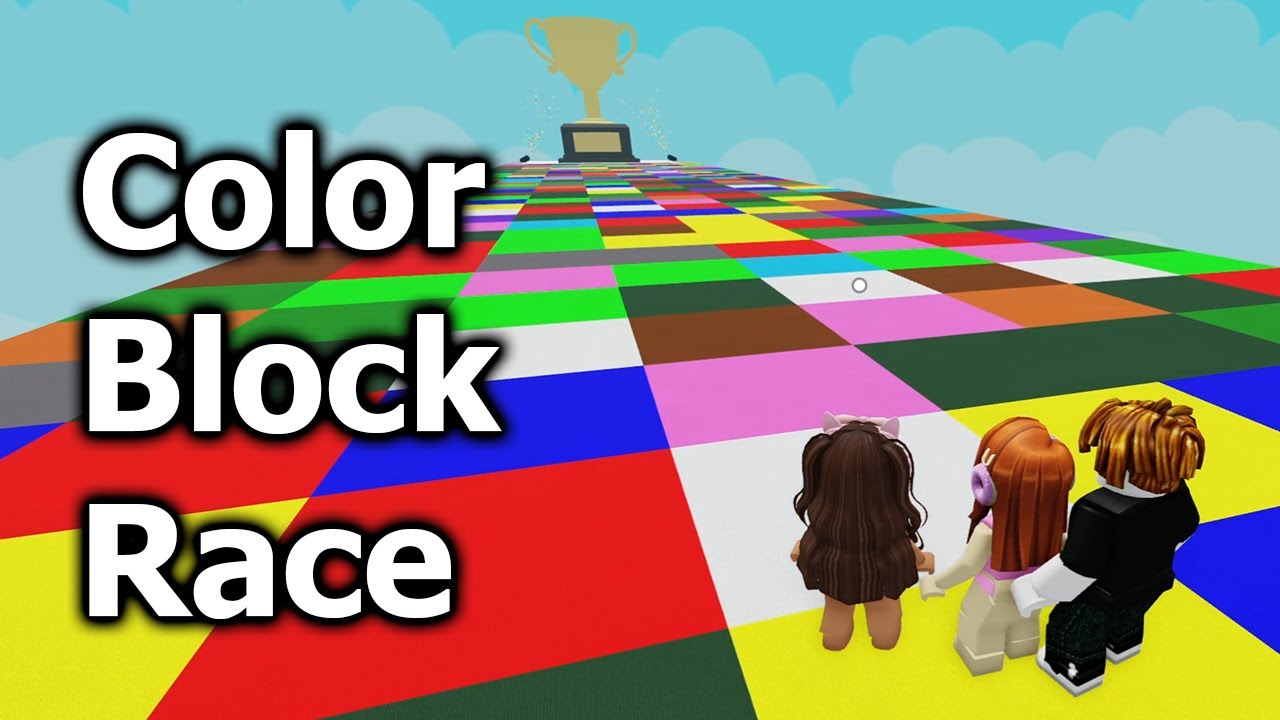 I played Roblox - Color Block Race and I won! - YouTube