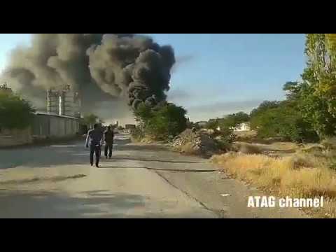 Tires flammered. Dernegul metrosu terefde teker oluxanasinda yangin.