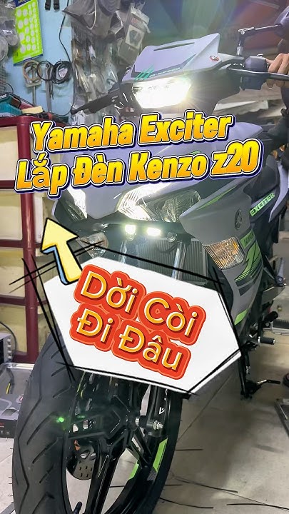 Xe Yamaha Exciter 155 Lắp Đèn Trợ Sáng Bi Mini Kenzo z20 v3 Dưới Chân Phuột #ex155 #kenzoz20 # ...