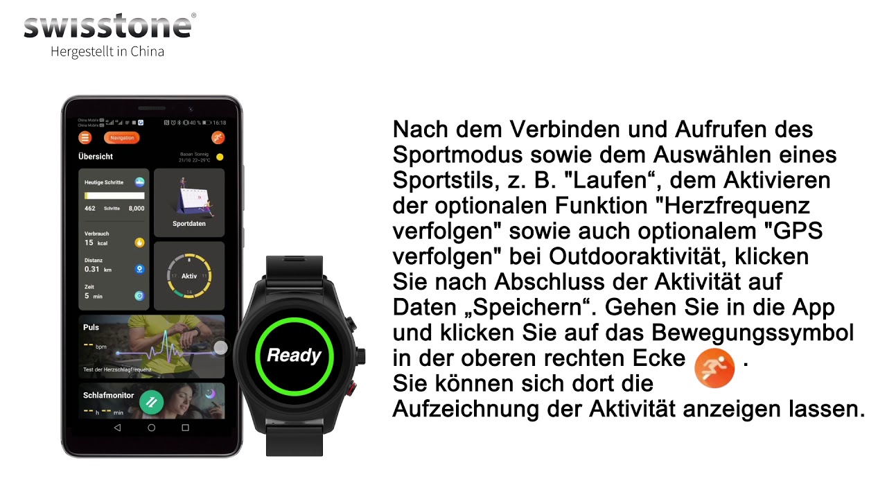 swisstone SW 750 Pro - Synchronisieren der GPS-Daten - YouTube