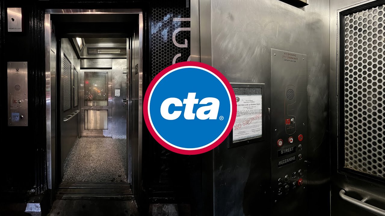 Nice Motor! Generic Hydraulic Scenic [Street] Elevator - Chicago Red Line CTA Station - Chicago ...