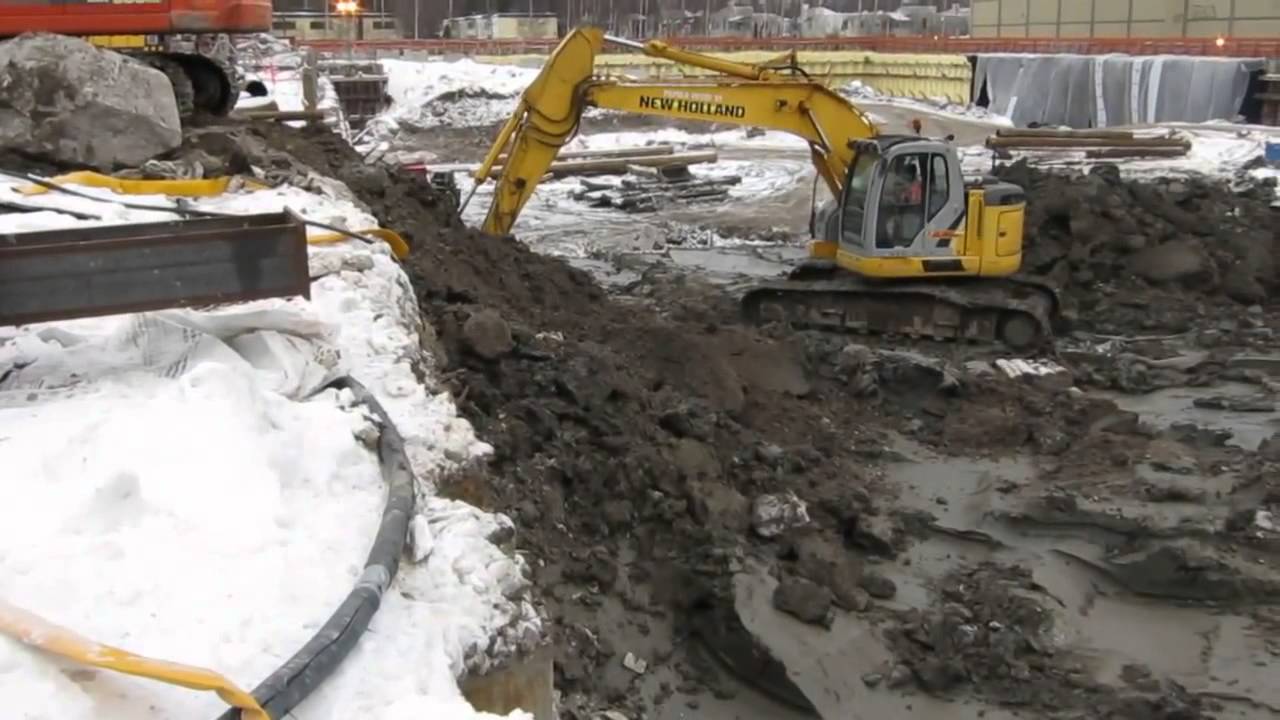 Diggers at work - YouTube