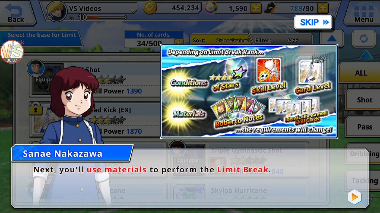 Skill Limit Break Tutorial in CAPTAIN TSUBASA ZERO - YouTube