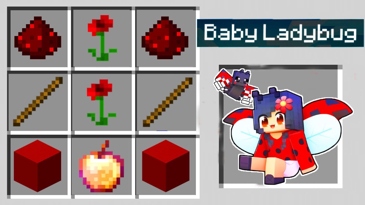 HOW TO CRAFT APHMAU BABY LADYBUG IN MINECRAFT! - YouTube
