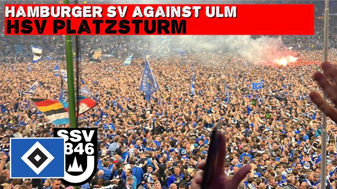 HSV PITCH INVASION, promotion to the Bundesliga | Hamburger SV vs Ulm 6 ...