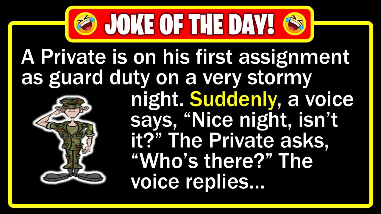 🤣 BEST JOKE OF THE DAY! - A Private is on his first assignment as guard duty... | Funny Dad ...