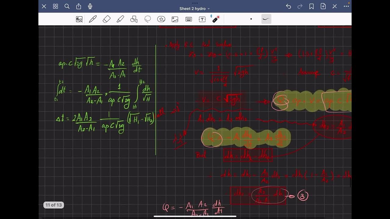 Unsteady Fluid Flow | Two Tanks with different level (quasi-steady flow) - YouTube