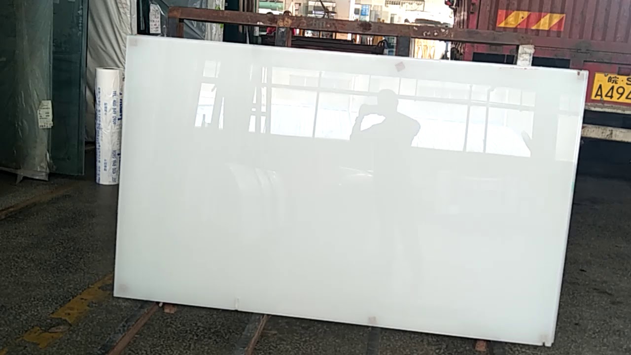 super white PVB laminated glass - YouTube