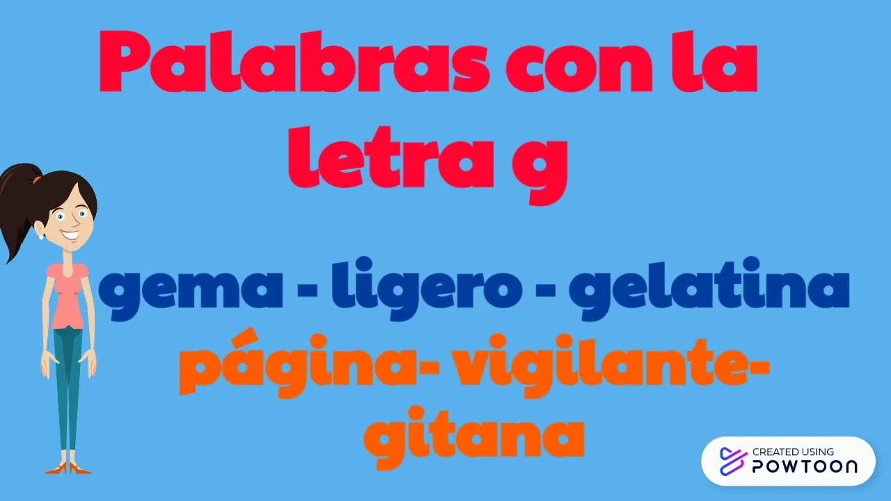 SONIDOS,PALABRAS Y FRASES CON LA LETRA G - YouTube