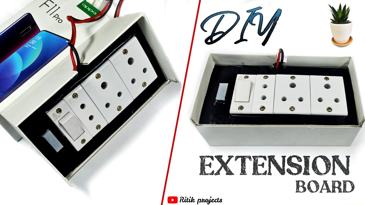 How to make Portable Extension board at home || DIY ideas - YouTube