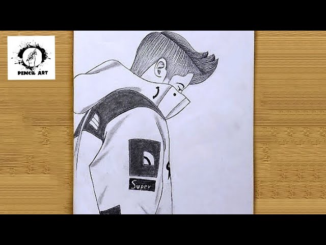 Boys Hidden Face Sketch