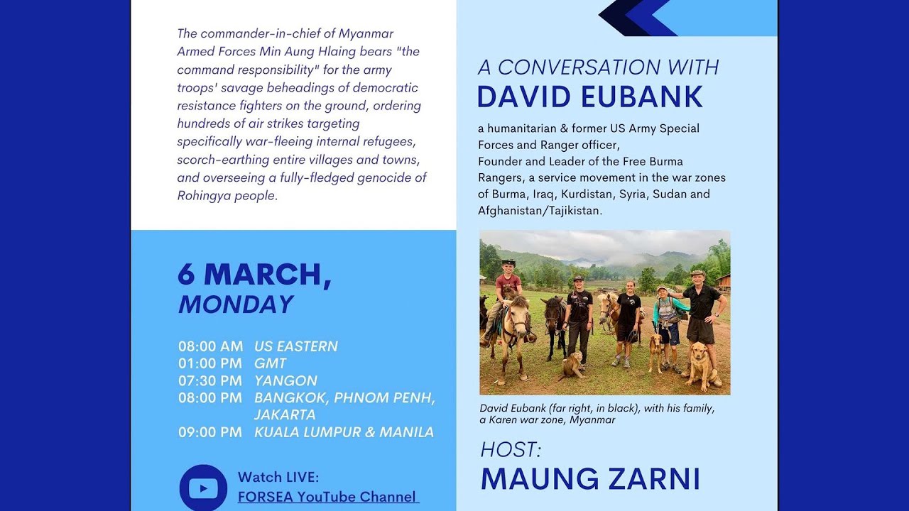 A dilogue with Free Burma Rangers founder David Eubank - YouTube