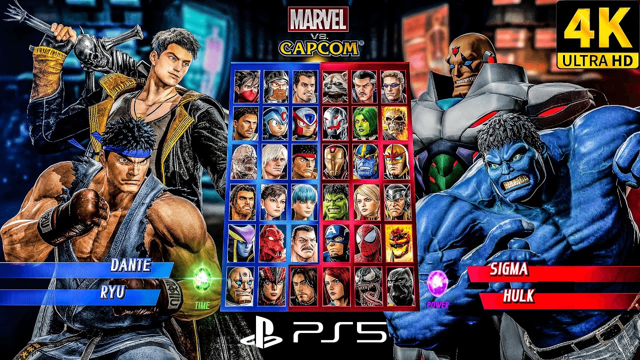 Marvel vs Capcom Infinite | Ryu & Dante vs Sigma & Hulk | PS5 Gameplay ...