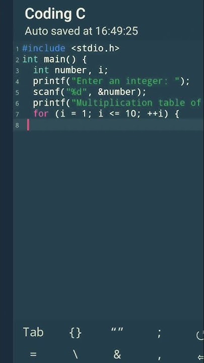 math Table by C - Program - YouTube