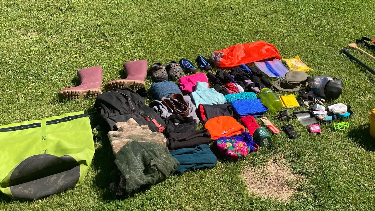 Canoe trip equipment for Sask River Aski Holistic Adventure - YouTube