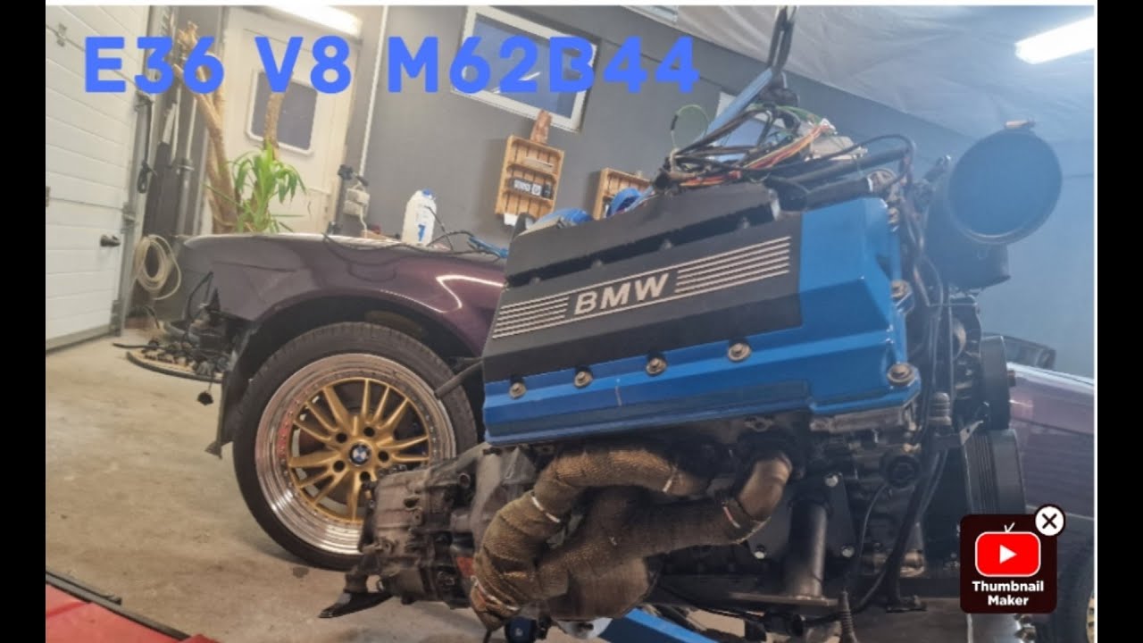 E36 v8 Motor Krümmer Getriebeaufnahme - YouTube