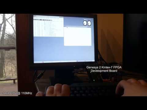 "9444" RISC-V CPU running Linux on Genesys 2 FPGA board - YouTube