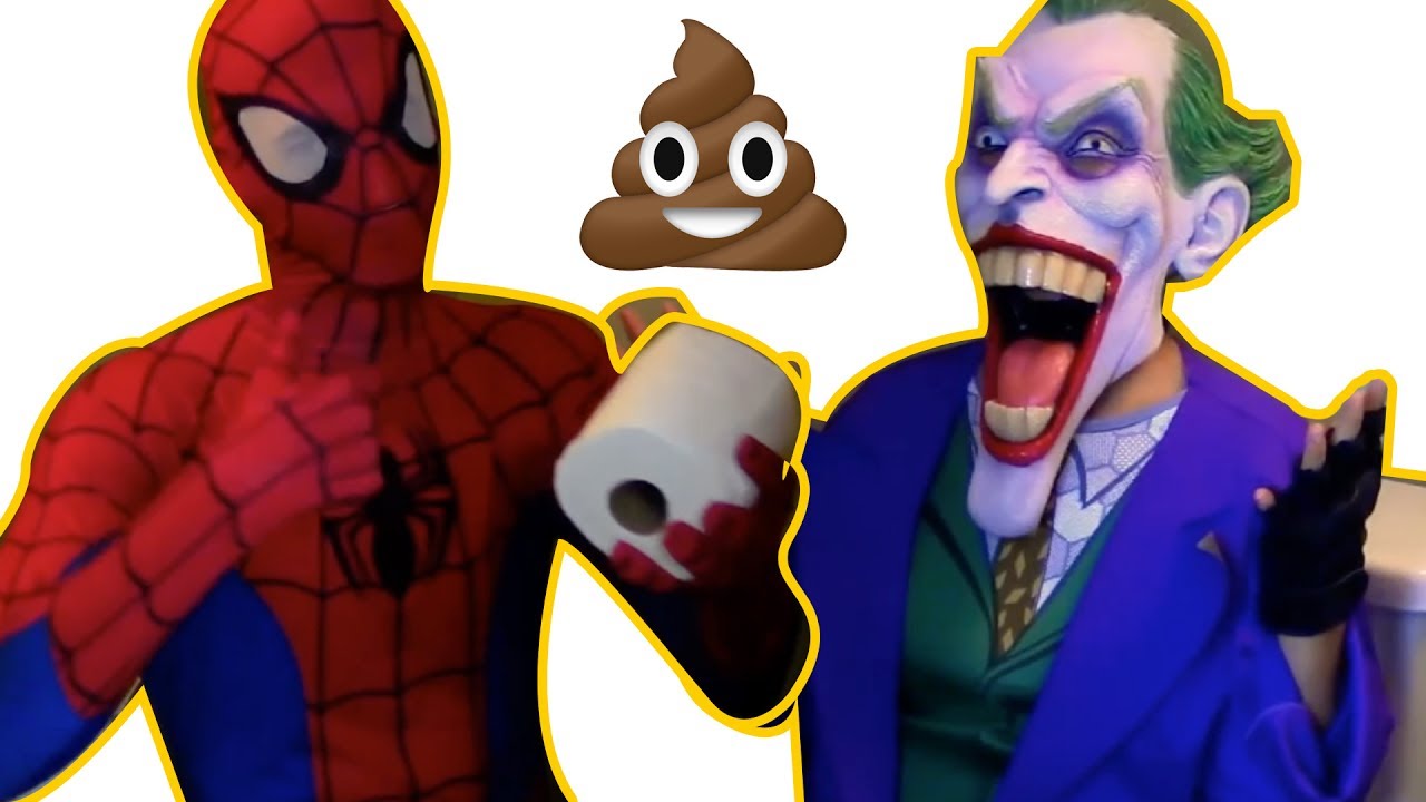 Spiderman Joker Poop Joke Embarrassing Elsa Hulk Parody Silly Kids ...