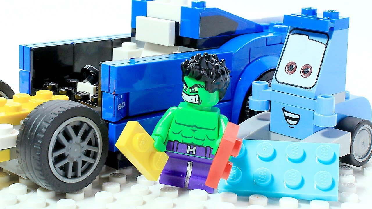 Lego Race Car Brick Building Superhero Hulk - YouTube