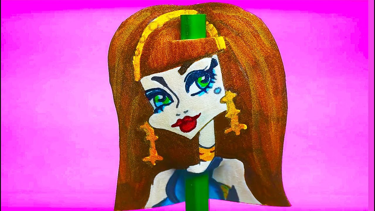 How to Make Cute MONSTER HIGH Pencil Decorations/Toppers Craft ...
