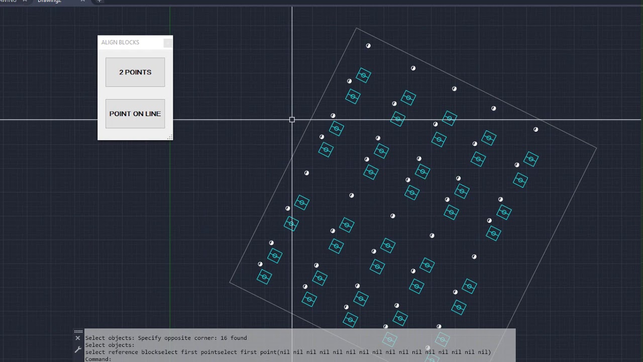 Align Blocks In Autocad Lisp عمل محاذاة للبلوكات فى الاوتوكاد Youtube