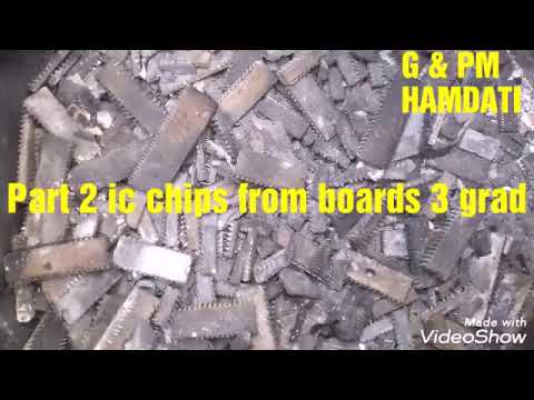 Gold recovery /plastic Ic chips part 2 from 3 - YouTube
