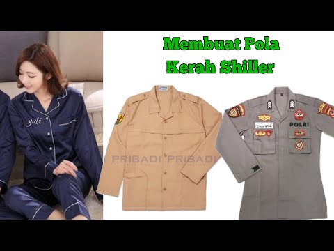 cara membuat pola kerah shiller