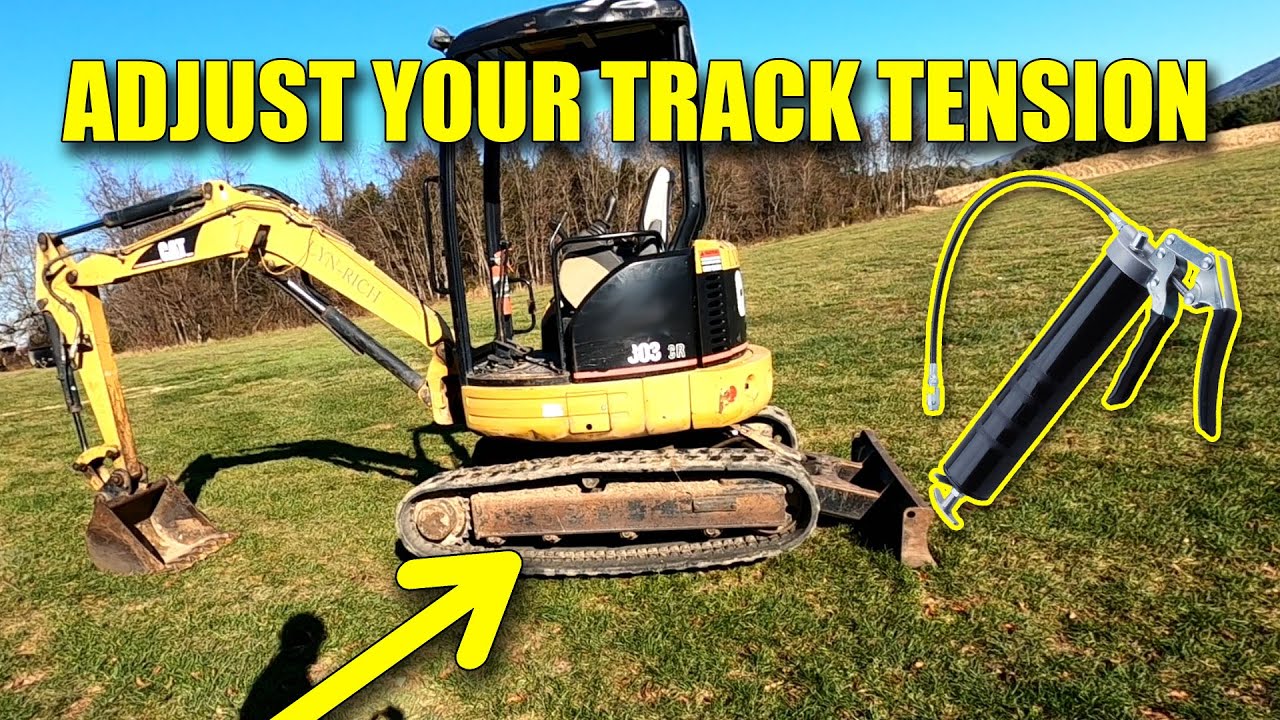 HOW TO ADJUST YOUR TRACK TENSION | CAT 303 MINI EX - YouTube