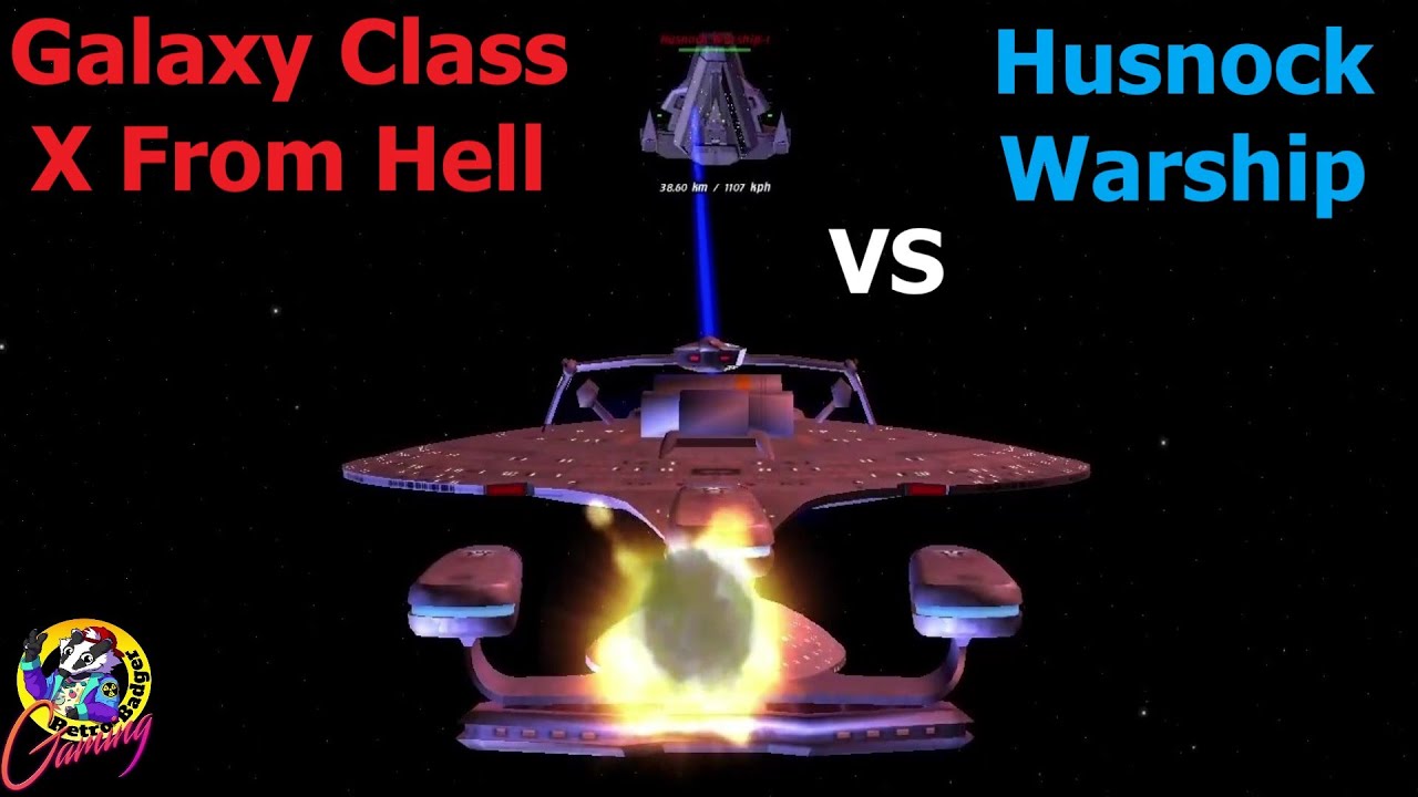 Galaxy Class X FH VS Husnock Warship - Both Sides - Star Trek Ship ...