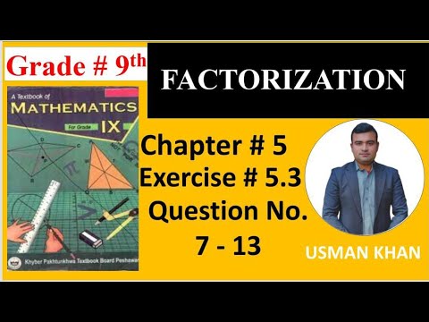 9th class maths, #chapter5, factorization, exercise 5.3 question 7,8,9,10,11,12,13 - YouTube