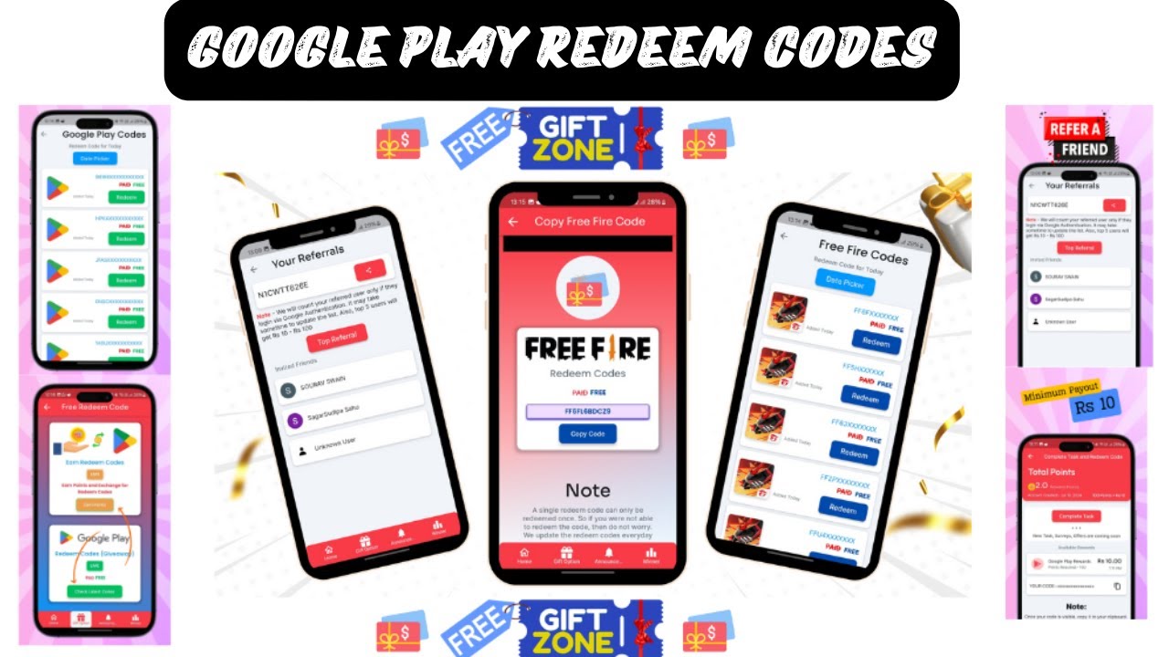 How to get Free Redeem Codes | Best App To get Free Google Play Gift Cards | Google Play Redeem ...