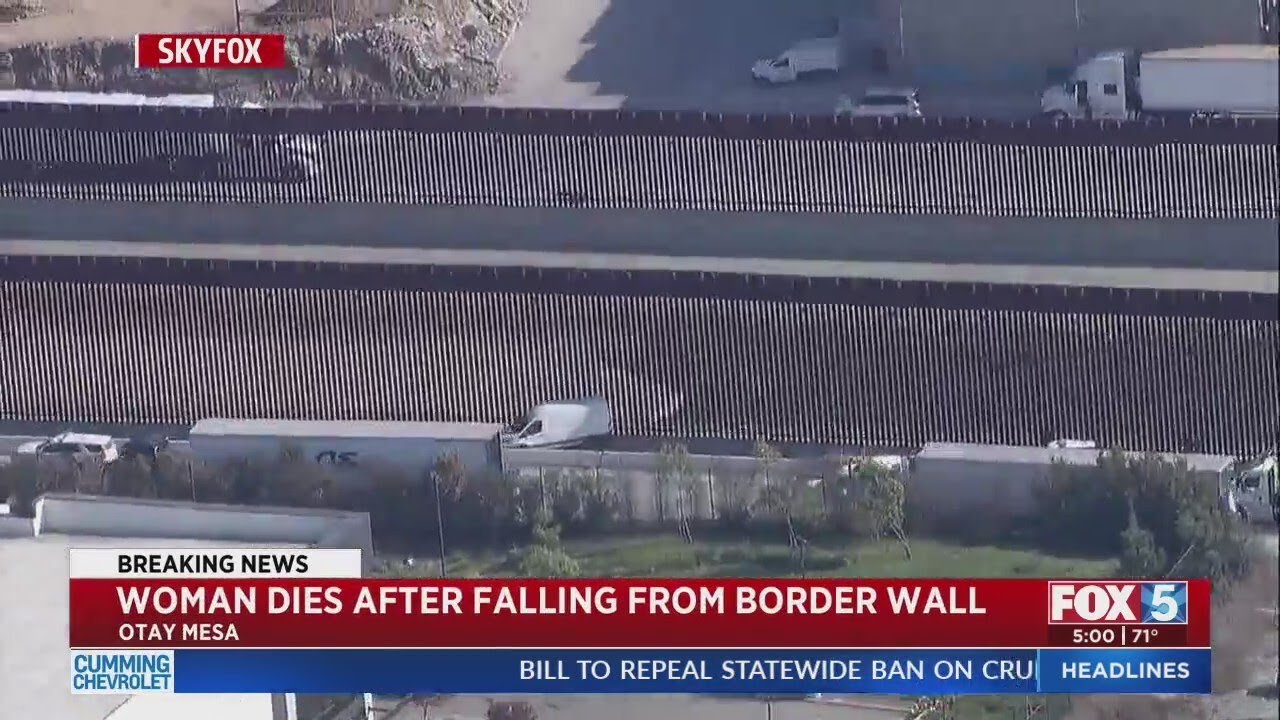 Woman Dies After Falling From Border Wall - YouTube