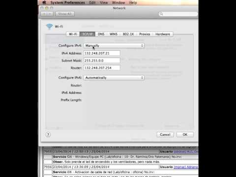 Como cambiar la IP a una computadora Mac - YouTube