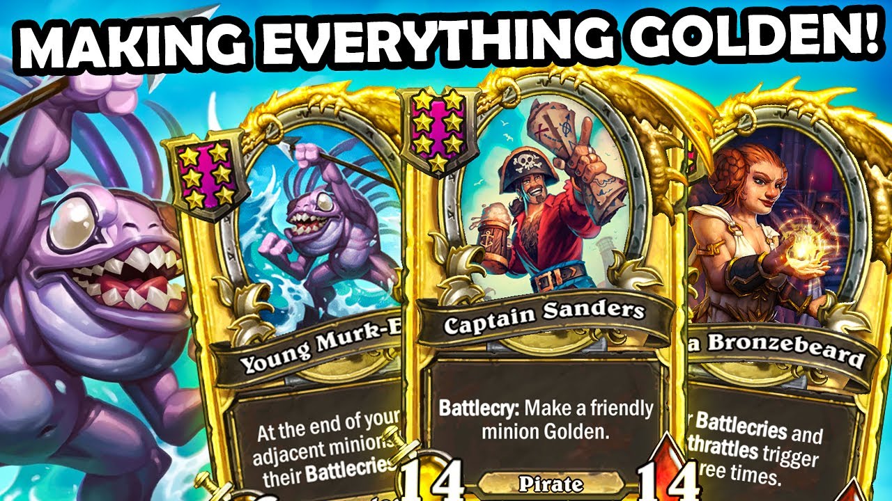 GOLDEN COMP: Captain Sanders, Young Murk-Eye and Moira! | Hearthstone ...