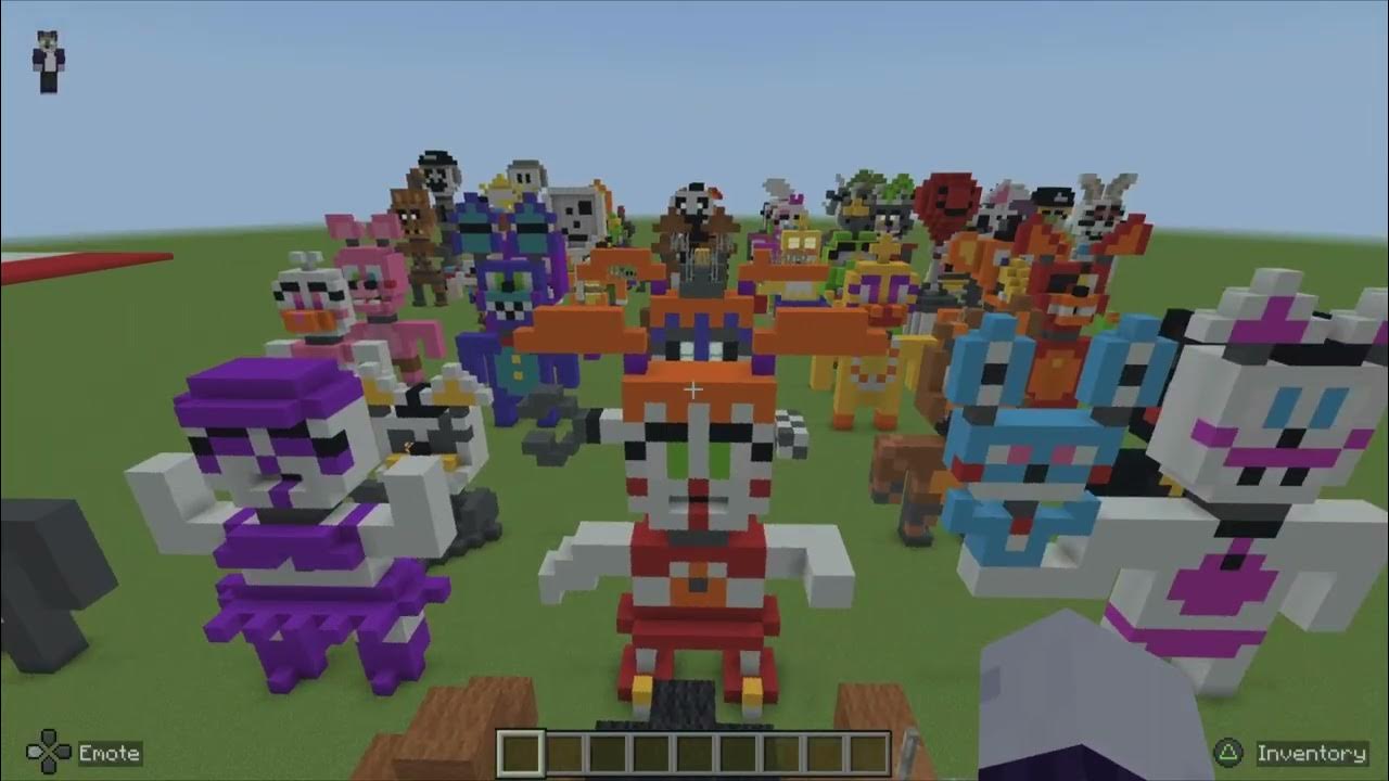 MINECRAFT FNAF WORLD FNAF SISTER LOCATION ANIMATRONICS REMADE PART 1 ...