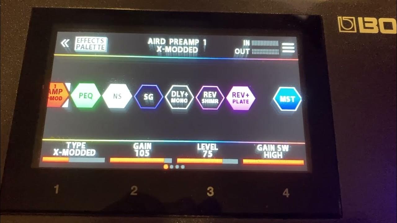 Parameter Changes and Effects Toggle with EXP 1 on Boss GX-100 - YouTube