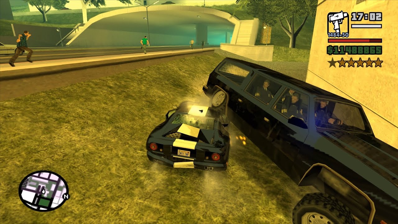 GTA San Andreas San Fierro Rifa Gang War + 6 Stars Police Chase Escape ...