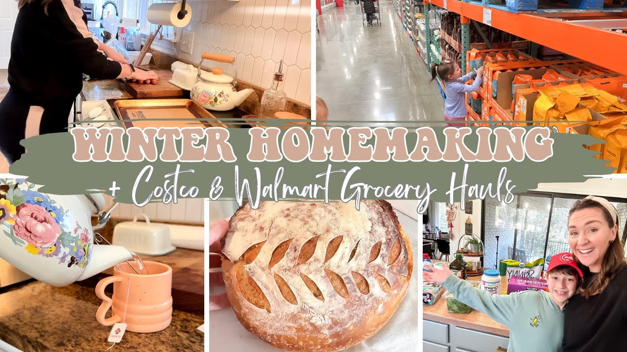 Winter Homemaking + Walmart & Costco Haul - YouTube